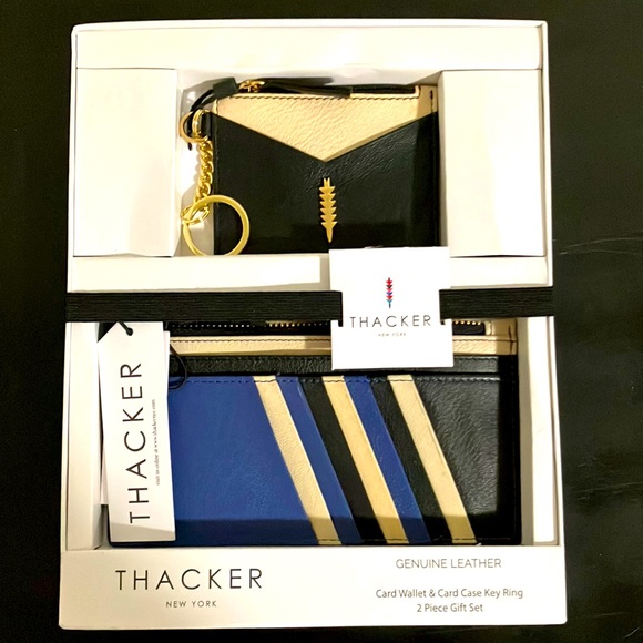 Thacker | Bags | Nib Thacker New York Nwt Wallet Card Case Key Ring ...